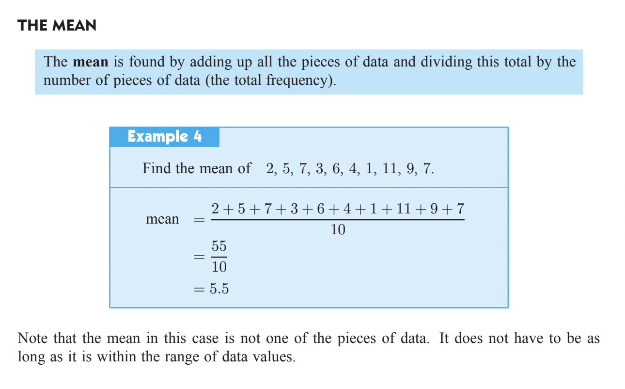 9C2MAT23: Examples on how to find mean, mode, median | MHOL